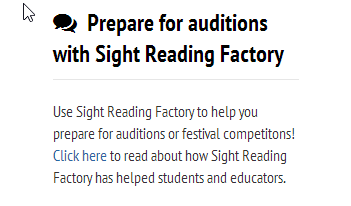 Dashboard – Sight Reading Factory®